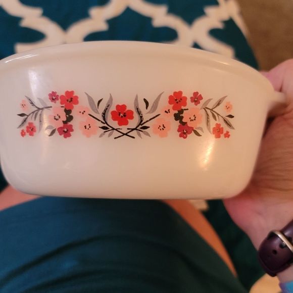 Fire King | Dining | Vintage Fire King Primrose Oval Quart Casserole ...